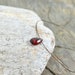 Floating Garnet Necklace Silkon Thread Barely There Dainty - Etsy