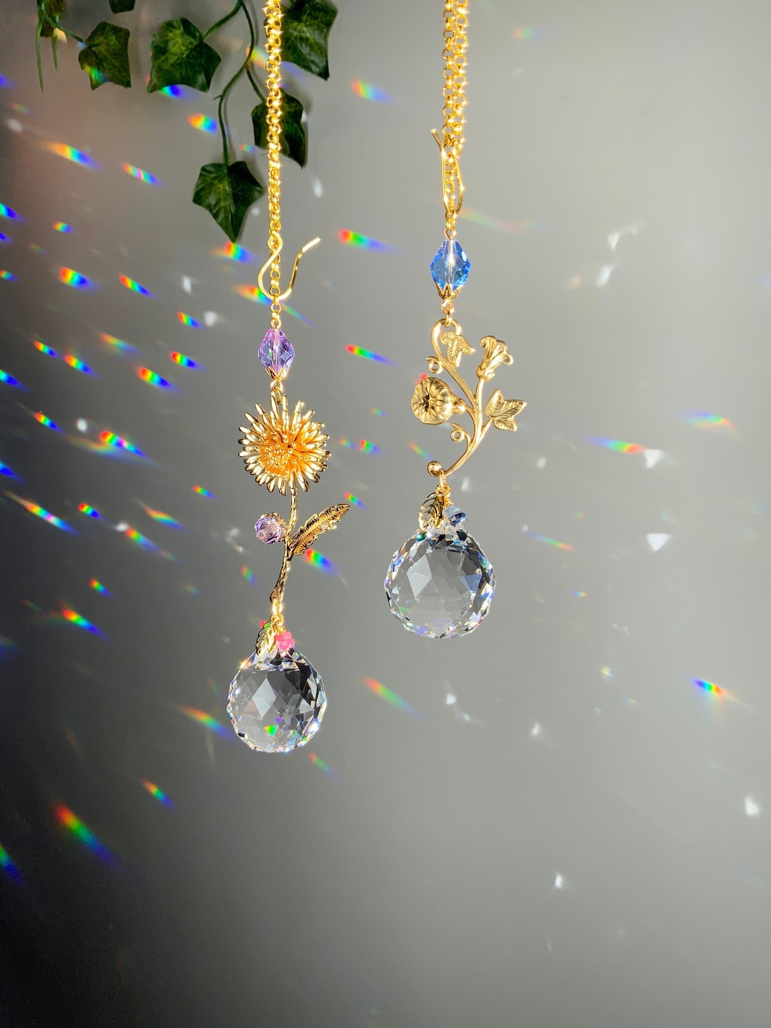 September Birthflower Birthstone Car Charm, Aster Morning Glory Flower ...