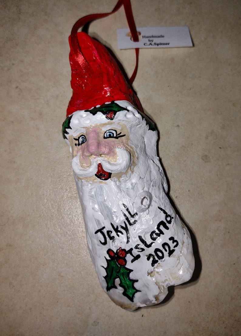 Oyster Shell Santa Ornament - Etsy