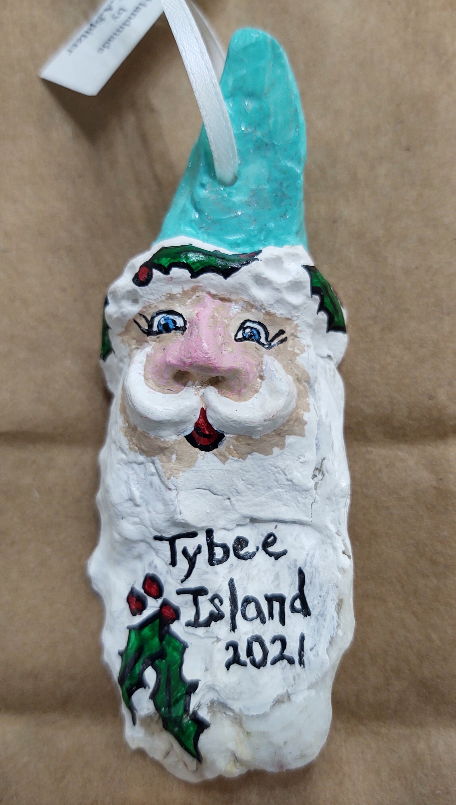 Oyster Shell Santa Ornament - Etsy
