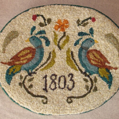 Birds and Bittersweet Rug Hooking Pattern on Linen - Etsy