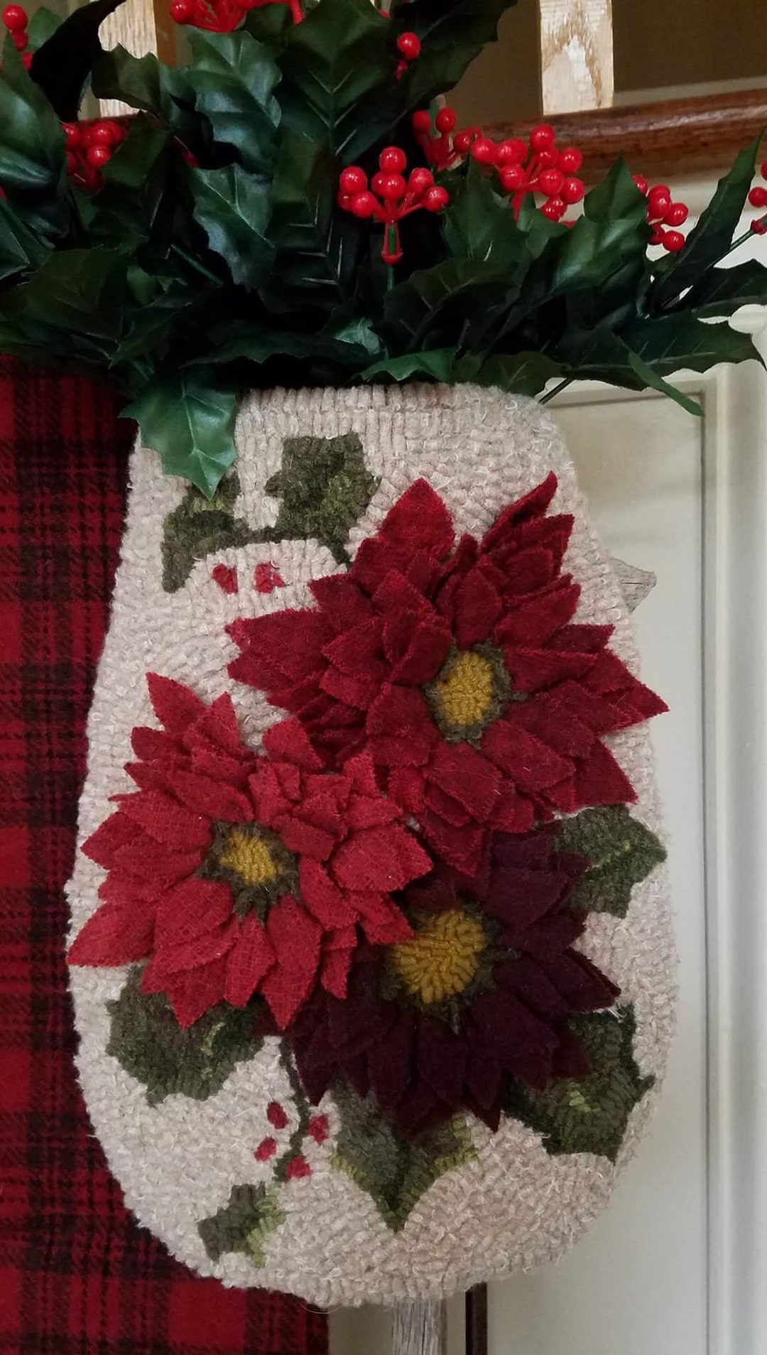 PATTERN: Pretty Proddy Poinsettia Rug Hooking Pattern - Etsy
