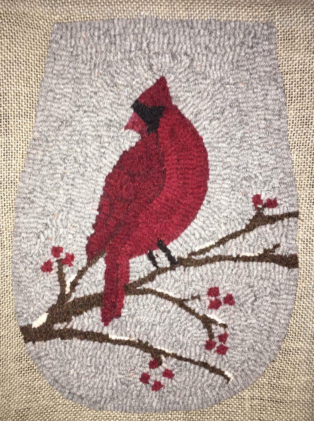 Pattern:the Cardinal Hanging Pocket Rug Hooking Pattern - Etsy