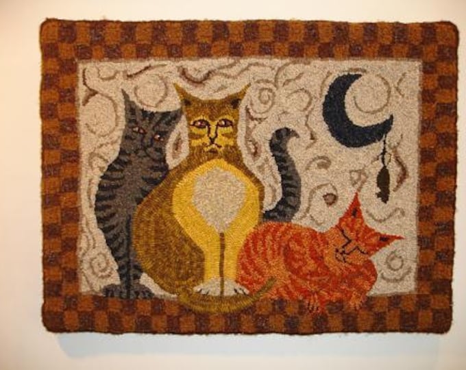 Three Primitive Cats Rug Hooking Pattern - Etsy