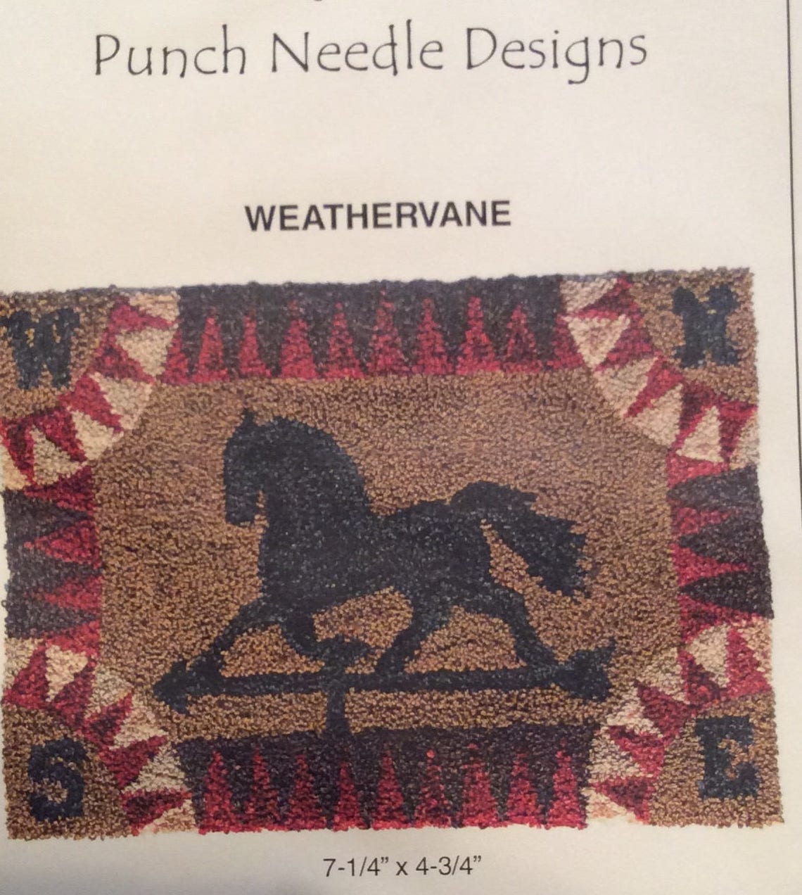 Weathervane punch needle pattern | Etsy