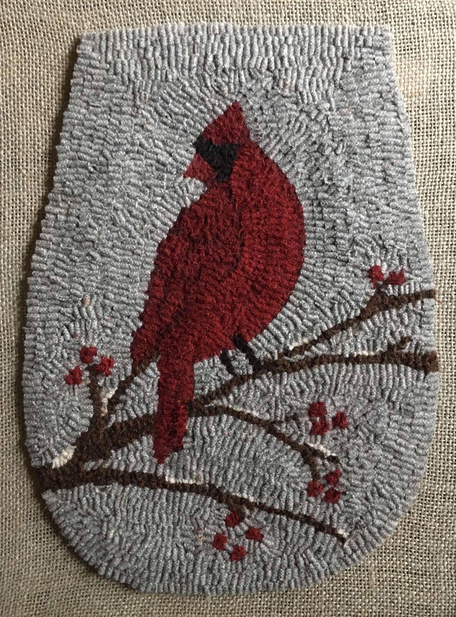 Pattern:the Cardinal Hanging Pocket Rug Hooking Pattern - Etsy