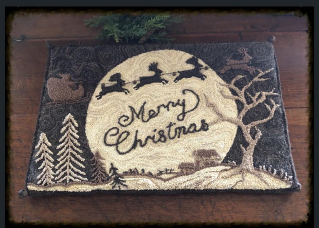 PATTERN: Santas Midnight Ride Punch Needle Pattern - Etsy