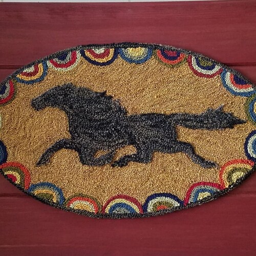 Folk Horse Punch Needle PATTERN From Notforgotten Farm - Etsy