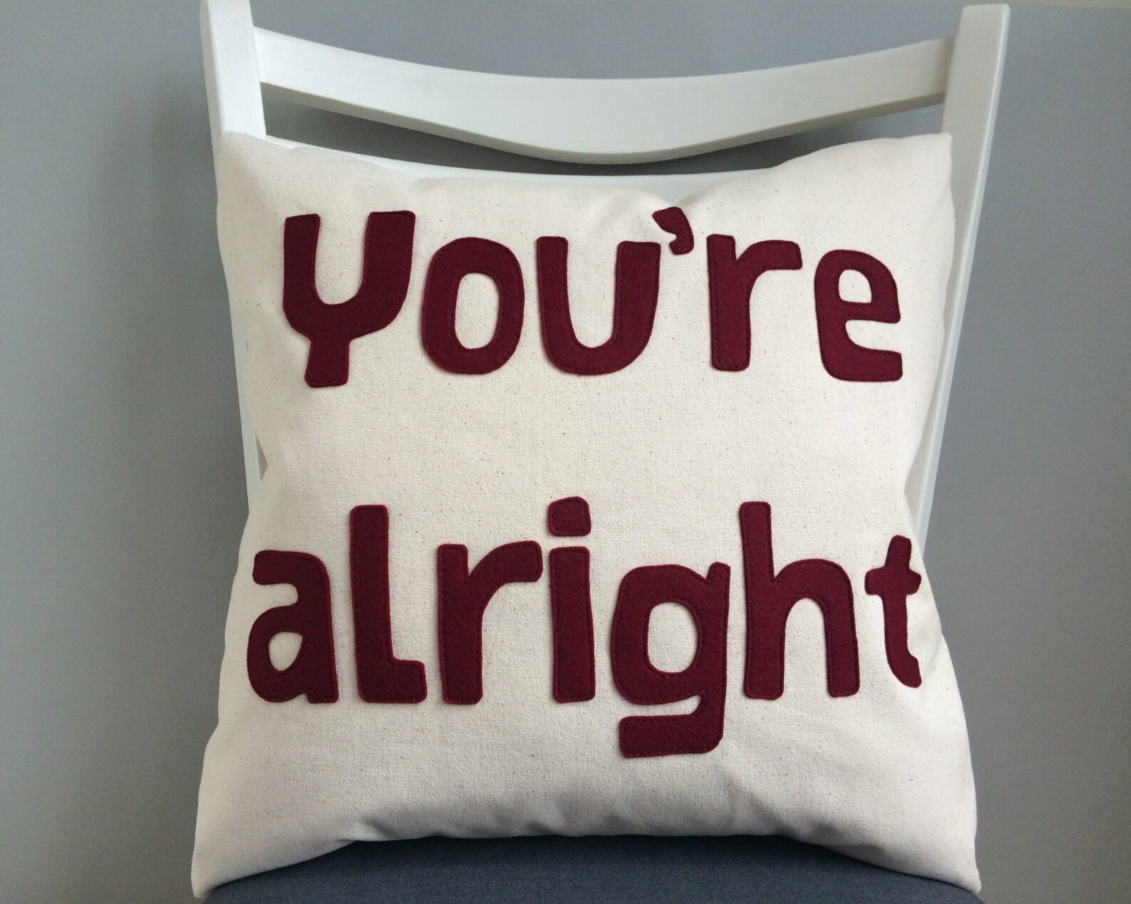 YOU'RE ALRIGHT Cushion - Etsy