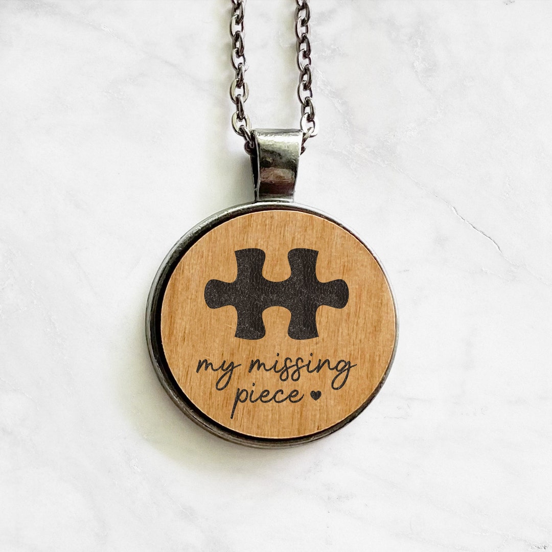 My Missing Piece Necklace • Wood Puzzle Piece • 5th Anniversary Gift ...
