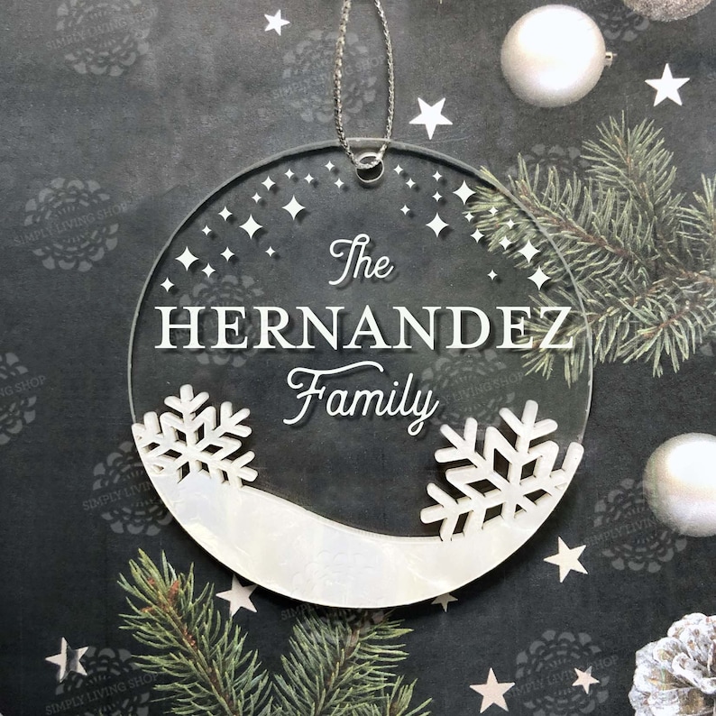 Personalized Christmas Ornament - 2023 Family Ornament, Wood and ...