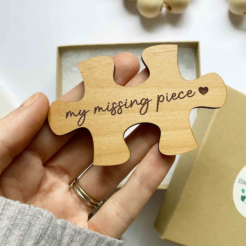 My Missing Piece - Keepsake Gift, Valentines Gift, Wood Missing Puzzle ...