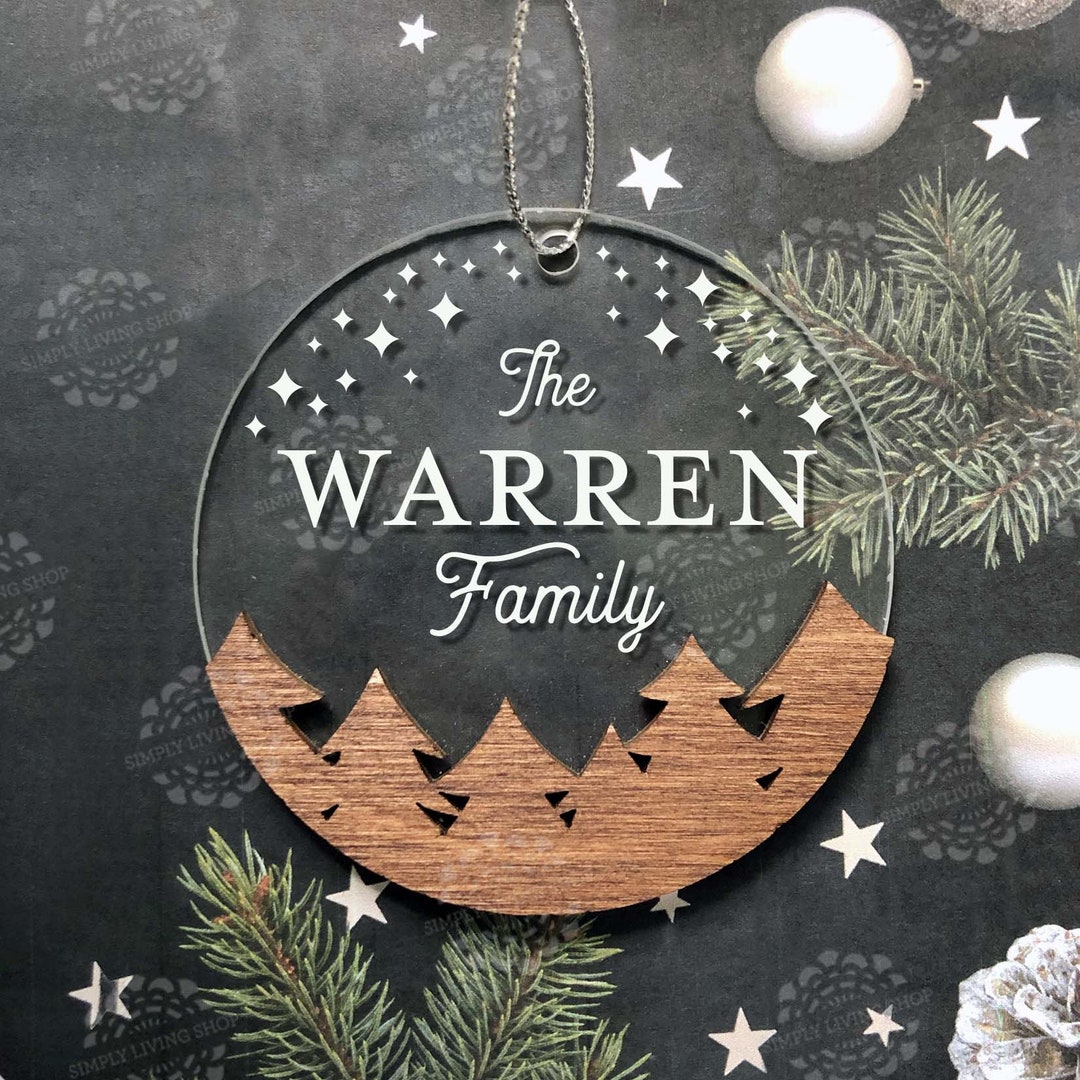 Personalized Christmas Ornament - 2023 Family Ornament, Wood and ...