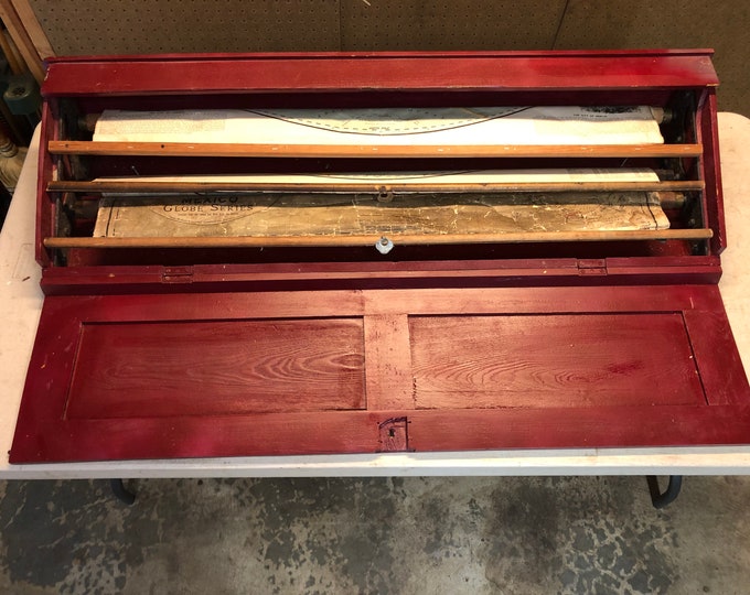 Vintage School House Map Cabinet, 3 Maps 1891 - Etsy