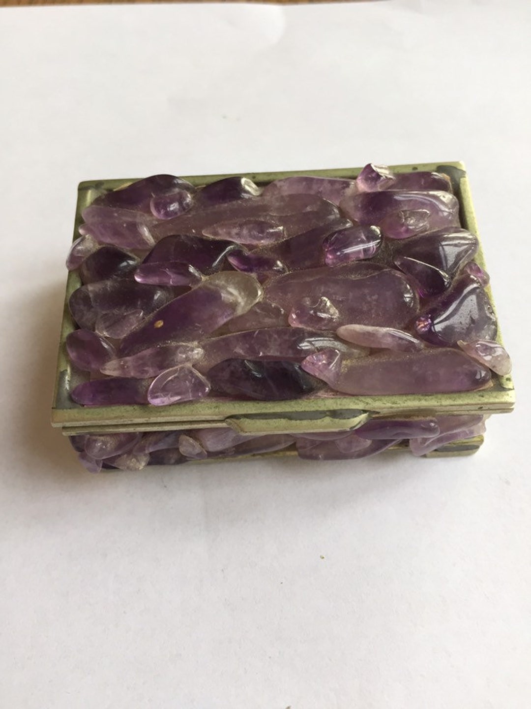 Amethyst Hinged Trinket Box - Etsy
