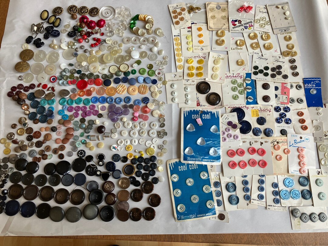 Large Vintage Button Lot - Etsy