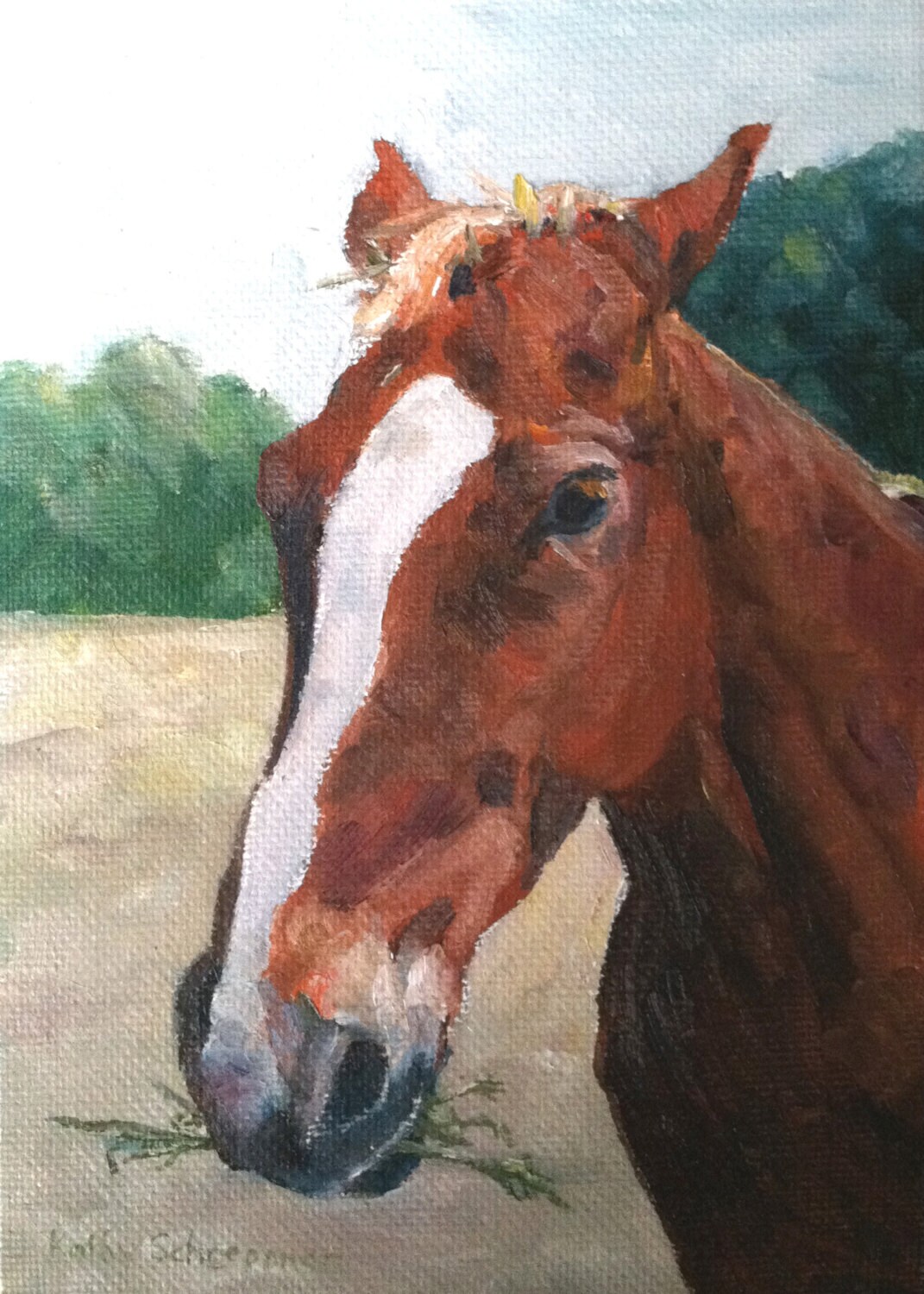 Hay Oil painting on canvas board 5 x 7 unframed | Etsy