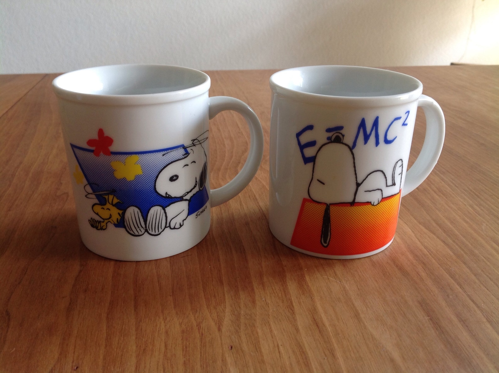 Vintage Snoopy Woodstock Mugs Outrageously Happy & Life is - Etsy