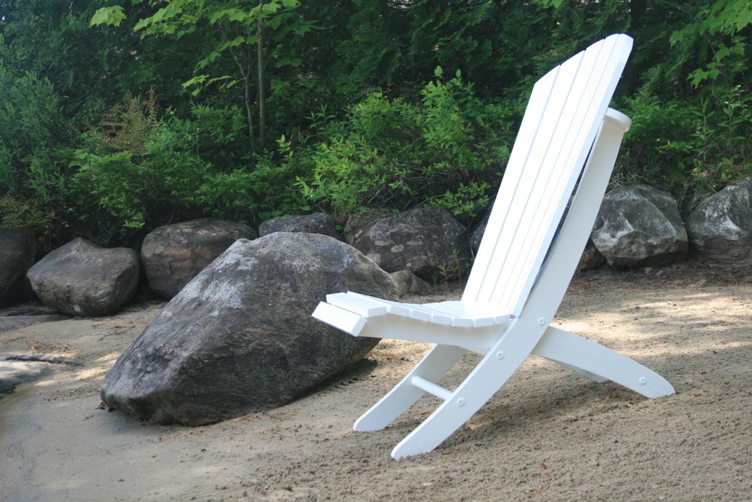 Adirondack Beach Chair Plans - Portable, 2 Piece, 2 Position - DWG ...