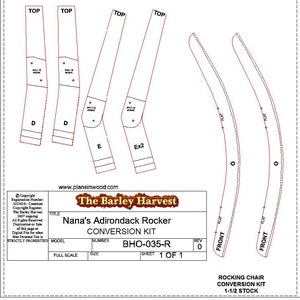 CNC Rocker Conversion Kit for the Tall Chair Plans DWG File - Etsy Canada