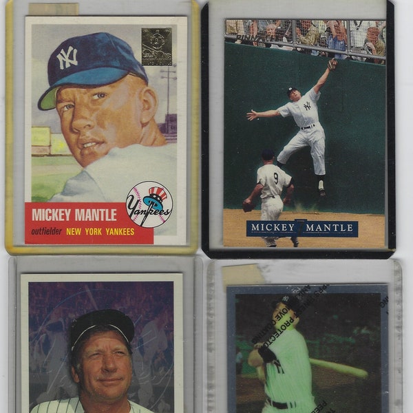 Mickey Mantle Reprint Cards - Etsy