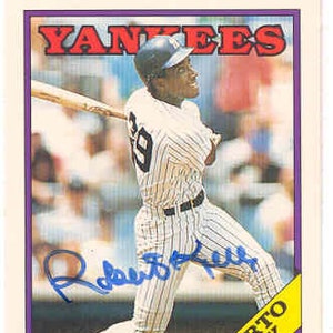 NY Yankees Roberto Kelly Signed Autographed Baseball Cards (2) - Etsy