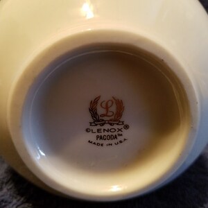 Lenox China Pagoda Series Vase and Candle Holder Set "mint Condition ...