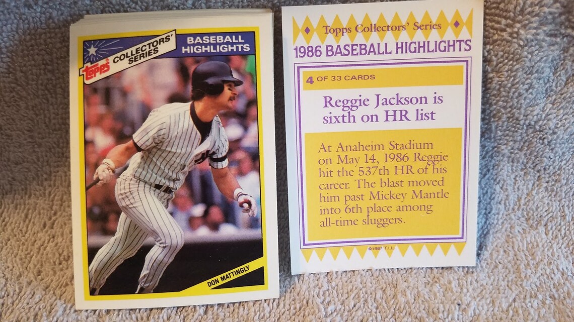 1987 Topps Collector's Series Baseball Highlights 33 - Etsy