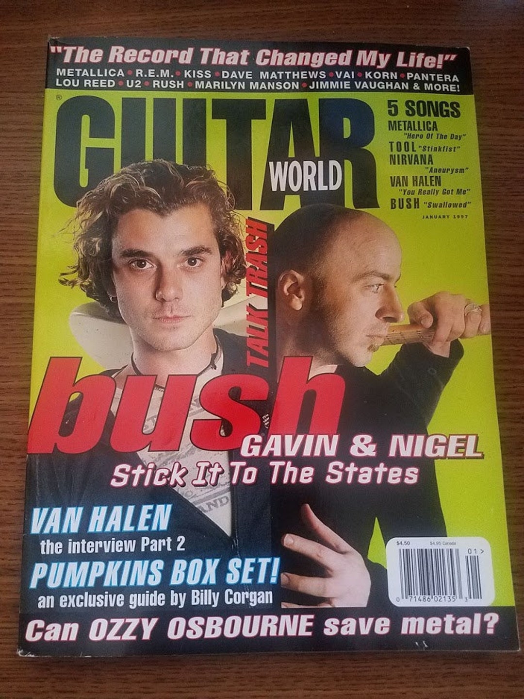 Guitar World Magazine With Bush on the Cover and so Much More Inside ...