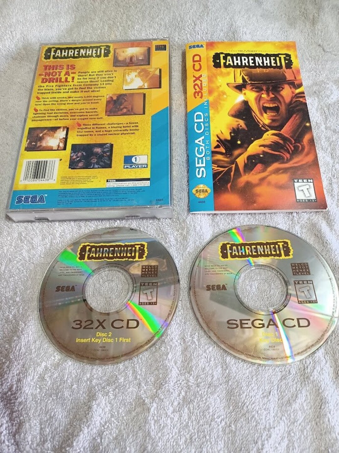 Sega Genesis 32X CD Fahrenheit Video Game 2 CD Set CIB "very Nice" - Etsy