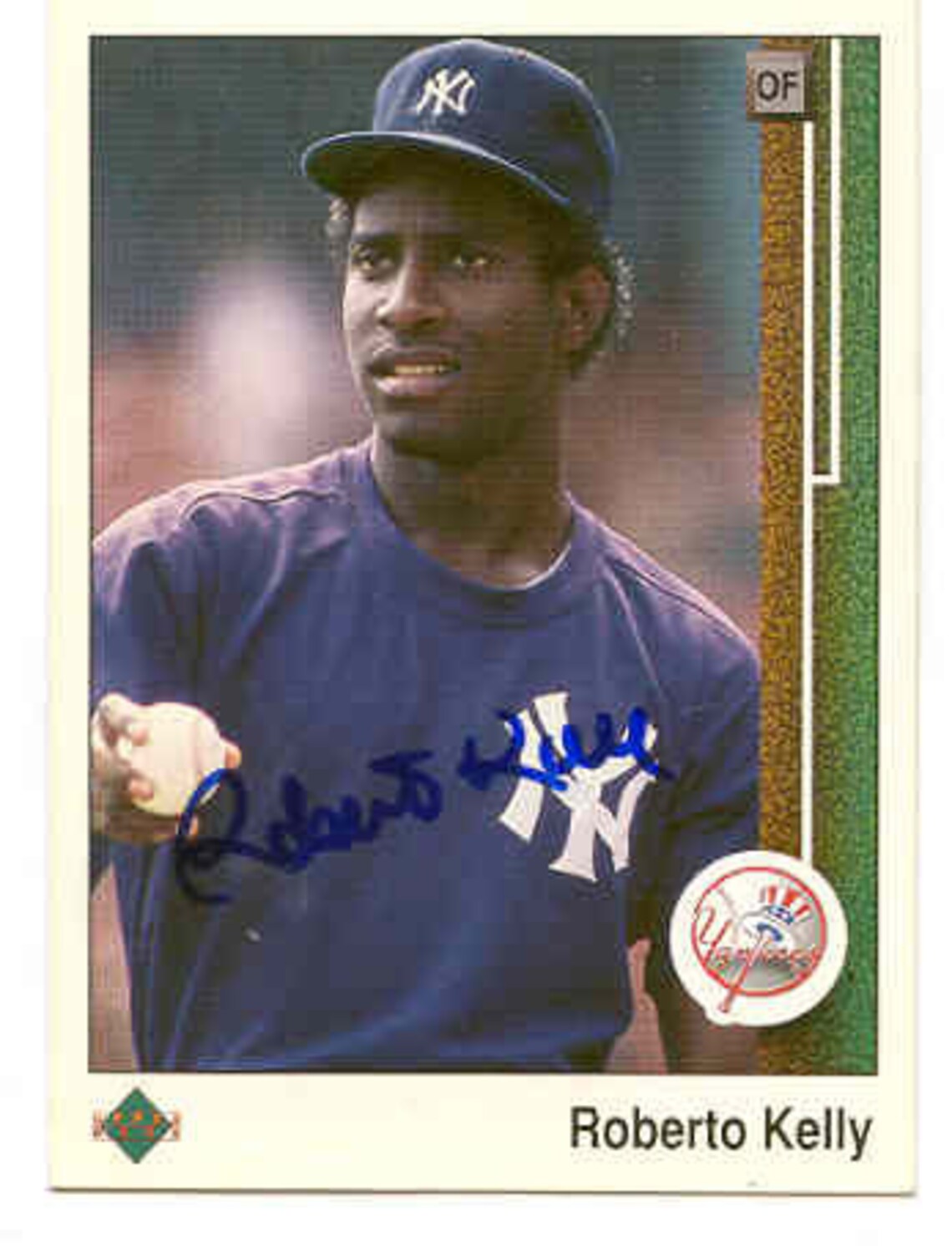 NY Yankees Roberto Kelly Signed Autographed Baseball Cards 2 - Etsy