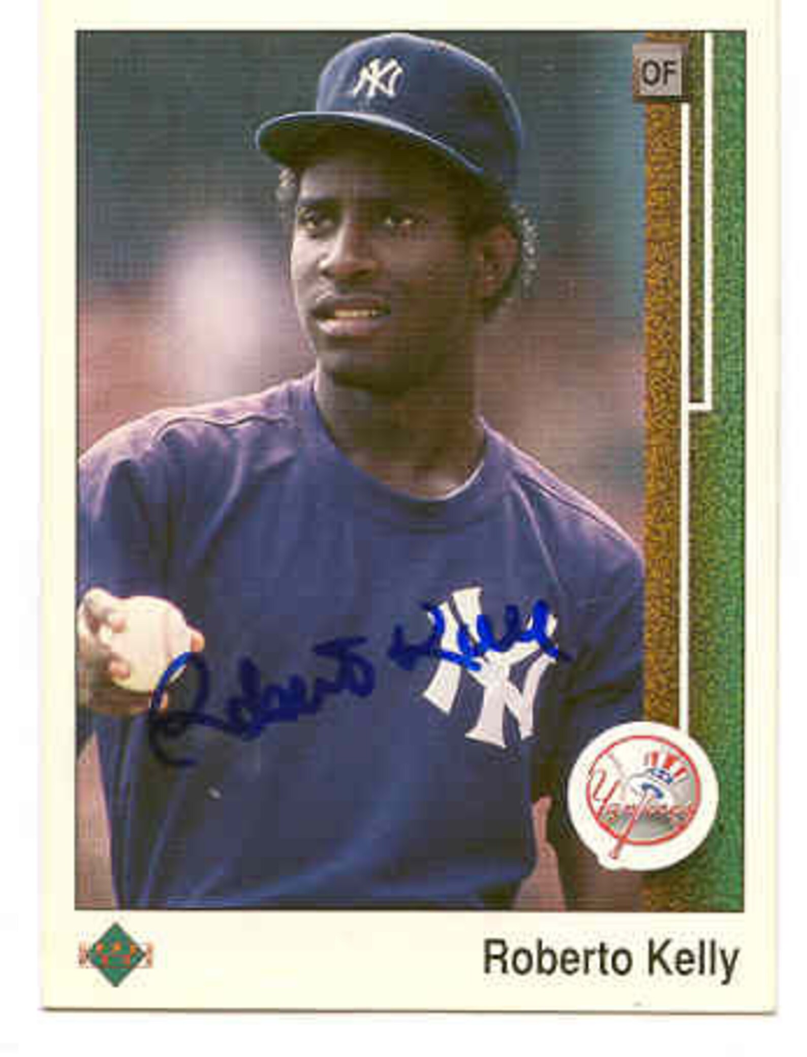 NY Yankees Roberto Kelly Signed Autographed Baseball Cards 2 - Etsy