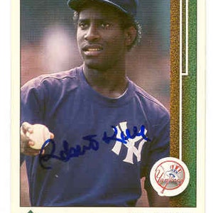 NY Yankees Roberto Kelly Signed Autographed Baseball Cards (2) - Etsy