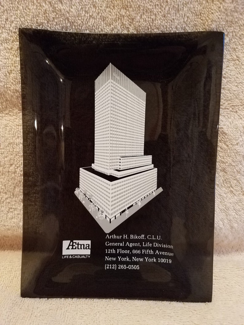 Vintage Antique Aetna Life & Casualty Insurance Plate Dish mint ...