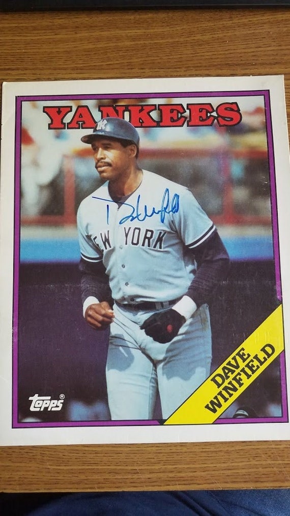 NY Yankees Hand Signed Dave Winfield Topps Baseball Card | Etsy
