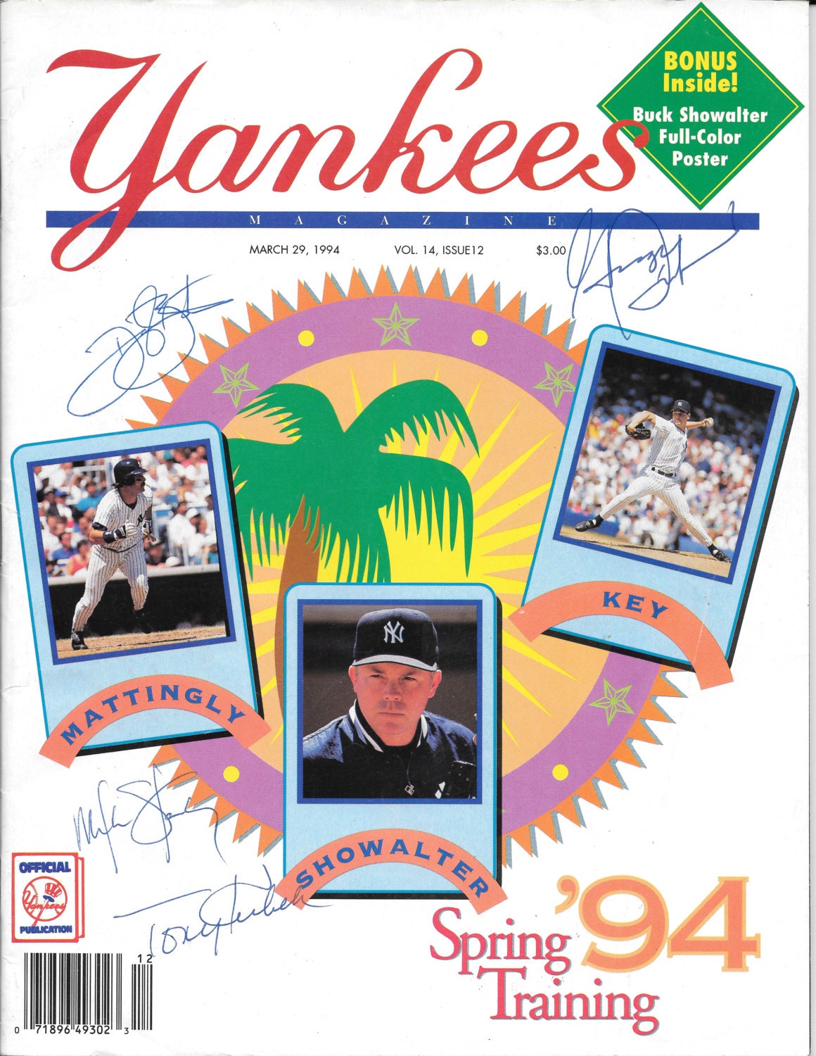 NY Yankees Spring Training Program Ft. Lauderdale Singed by George ...