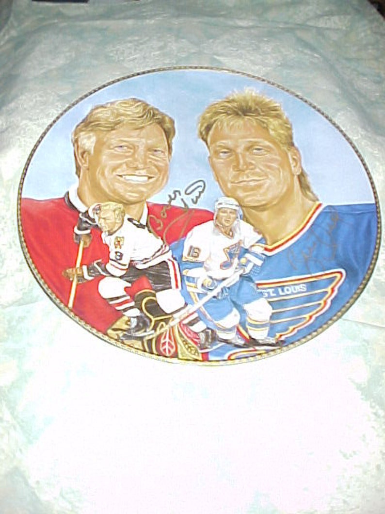 NHL Hall of Famers Bobby and Brett Hull Gartlan USA Artist Proof Signed ...
