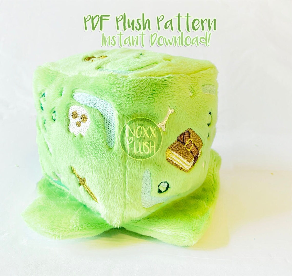 Gelatinous Cube Slime Dnd Plush Pattern With Embroidery Files | Etsy