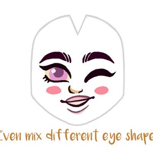 Mix and Match Face Embroidery Files - Etsy