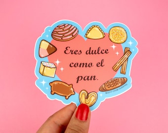 Conchas, Latino, Latina, Mexican Sticker, Heart Conchas, Waterproof ...