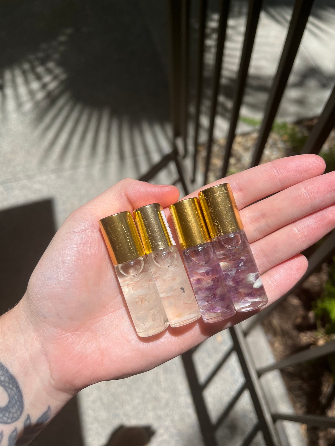 Crystal Roller Ball Essential Oils Essential Oil Roller Ball - Etsy