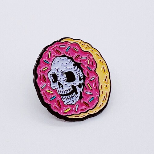 Coffee and Donuts Enamel Pin Doughnut Donut Pin Lapel Pin - Etsy