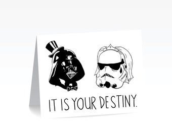 Star Wars Wedding Card, Star Wars Wedding Gift, Geek Wedding Card ...