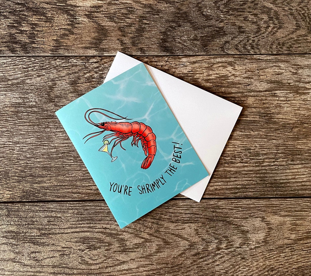 You're Shrimply the Best Greeting Card - Etsy