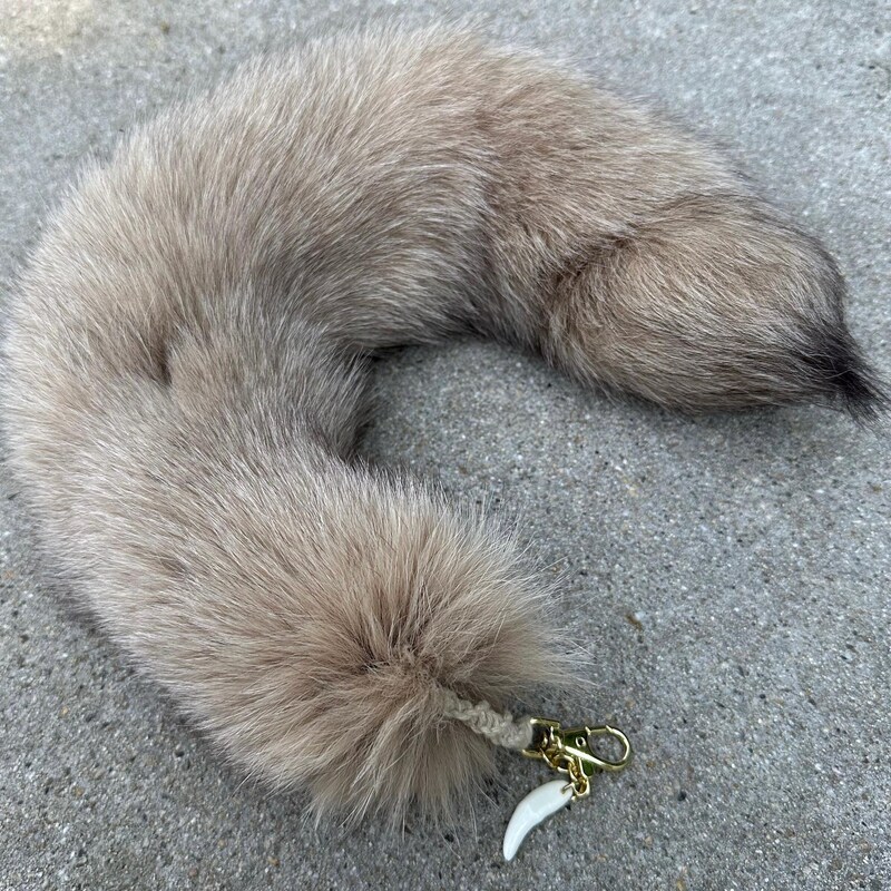 Fox Tail Keychain - Etsy