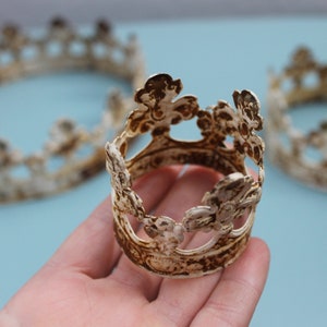 Handmade Metal Lace Rusted Crown, Metal Patina Flower Crown, French ...