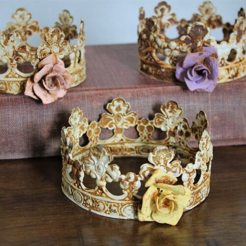 Handmade Metal Lace Rusted Crown Metal Patina Flower Crown - Etsy