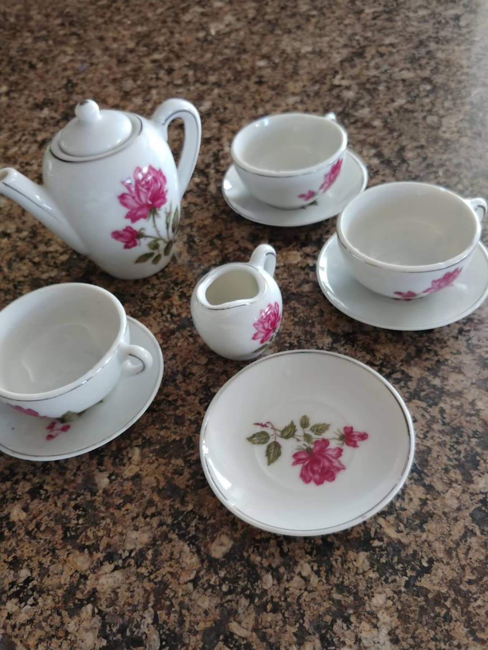 Rare Original Boxed Vintage Antique Toy Tea Set From Japan - Play Toy ...
