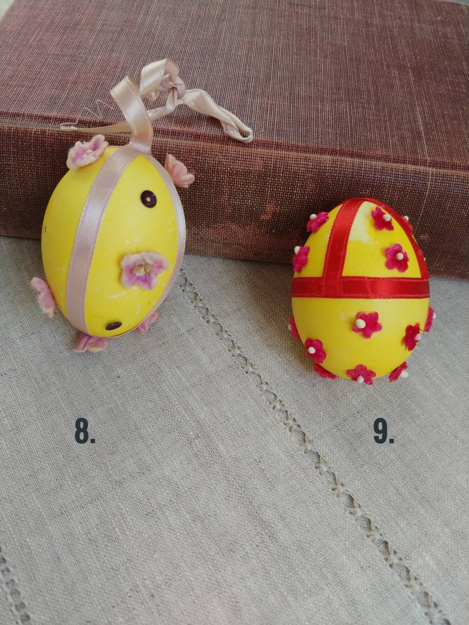 Real Egg Shell Handmade Vintage Collectible/ Rustic Pastel Hand Painted ...