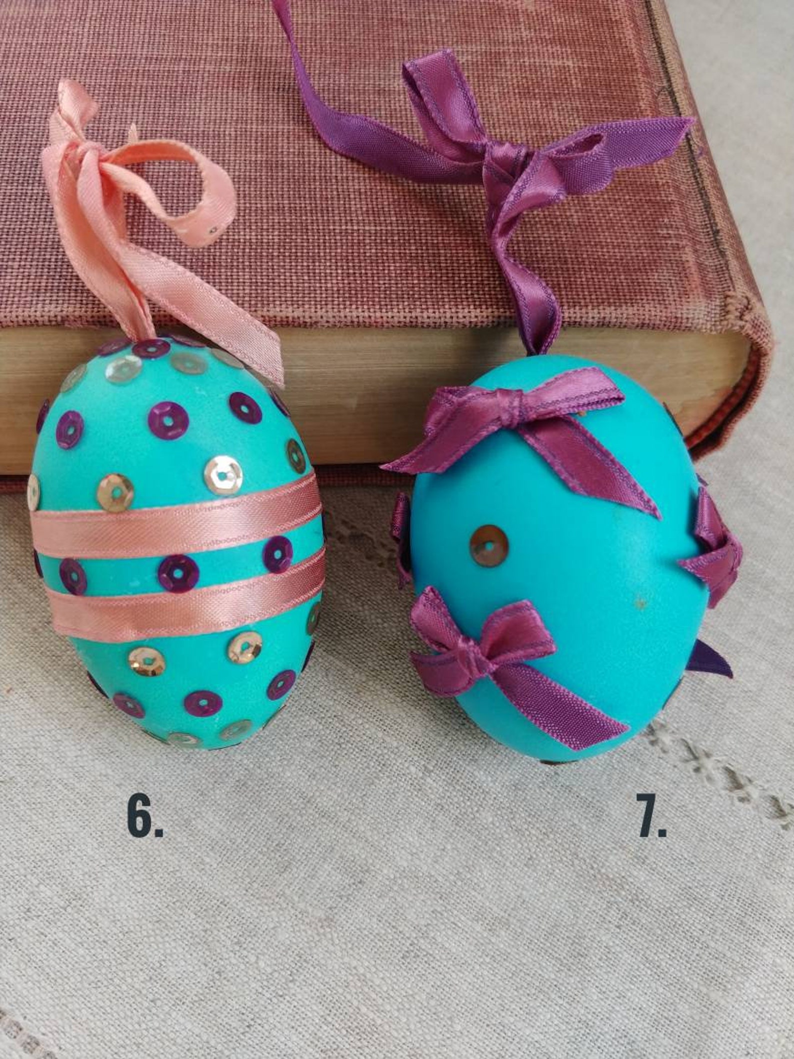 Real egg shell handmade vintage collectible/ Rustic Pastel | Etsy